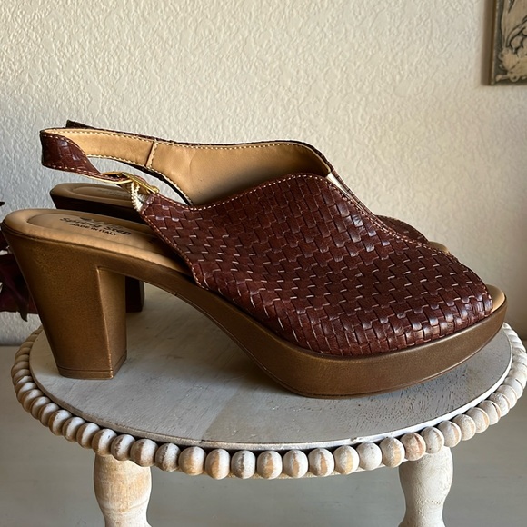 Spring Step | Shoes | Spring Step Leather Woven Platform Tan Size 4 New ...